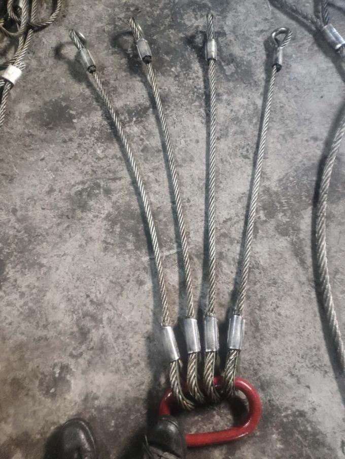 Synthetic Single Leg Wire Rope Sling End With Master Link And Safety Hook