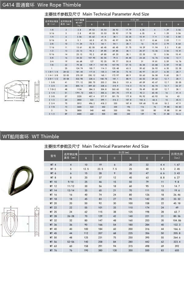 Hard Eye And Hard Eye Wire Rope Sling Both End With Heart Shaped Thimble