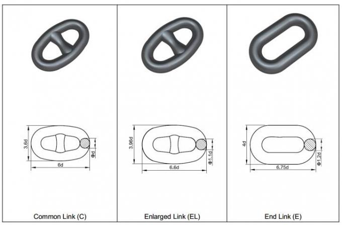 Marine Stud Link Anchor Chain , Galvanized Mooring Swivel Shackles