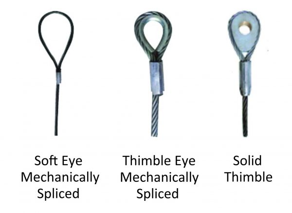 Durable Steel Wire Rope And Sling Terminal End With Solid Thimble