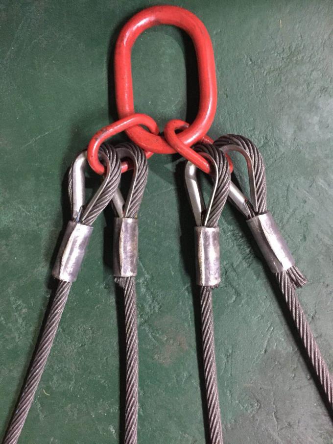 4 Leg Bridle Sling , Four Leg Wire Rope Sling With Long Service Life