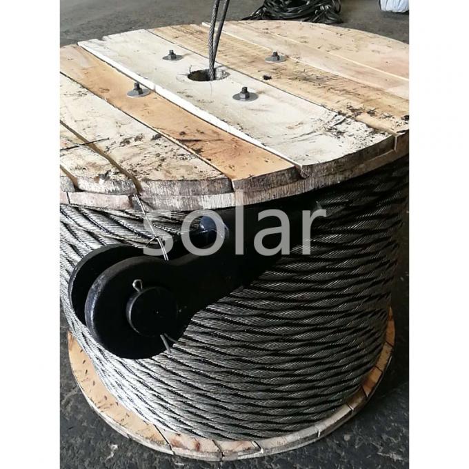 EIPS IWRC-6X37 Bright Wire Rope , Galvanized Wire Rope With Superior Strength