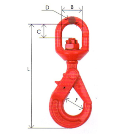 Drop Forged Clevis Hook With Swivel Galvanized Surface European Standard
