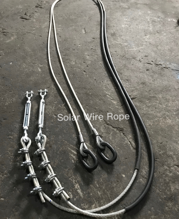 Strong Fiber Core Stainless Steel Aircraft Cable , Vinyl Coated ...
