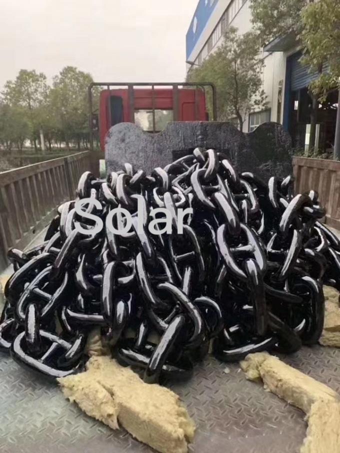 Marine Stud Link Anchor Chain , Galvanized Mooring Swivel Shackles