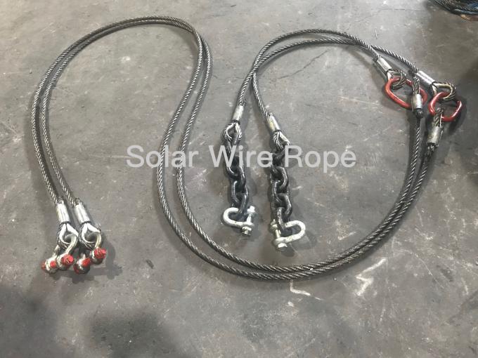 Customized Davit Steel Wire Rope Sling 4mm~18mm Diameter For Rescue Boat